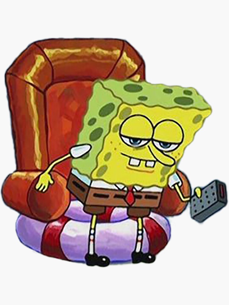"SpongeBob Heading Out" Sticker for Sale by YodaJuan4Me | Redbubble