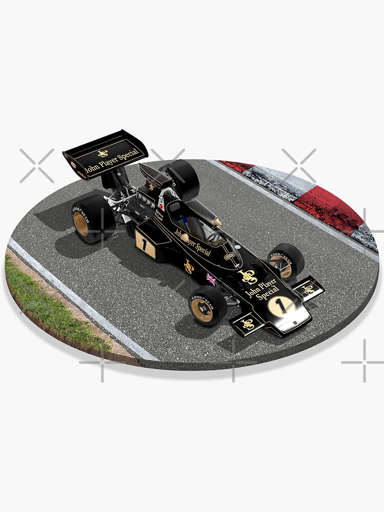 "Emerson Fittipaldi Formula 1 Lotus 72D 1972 Car Design " Sticker for ...