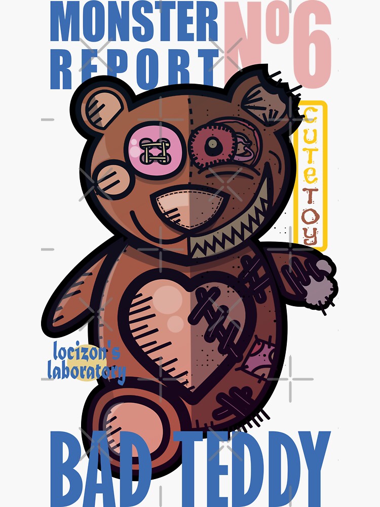 "Bad Teddy" Sticker for Sale by locizon | Redbubble