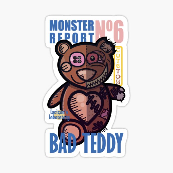 "Bad Teddy" Sticker for Sale by locizon | Redbubble