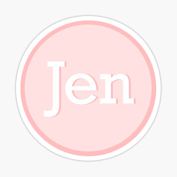 "Jen Name Tag Sticker" Sticker for Sale by jaiyla614 | Redbubble