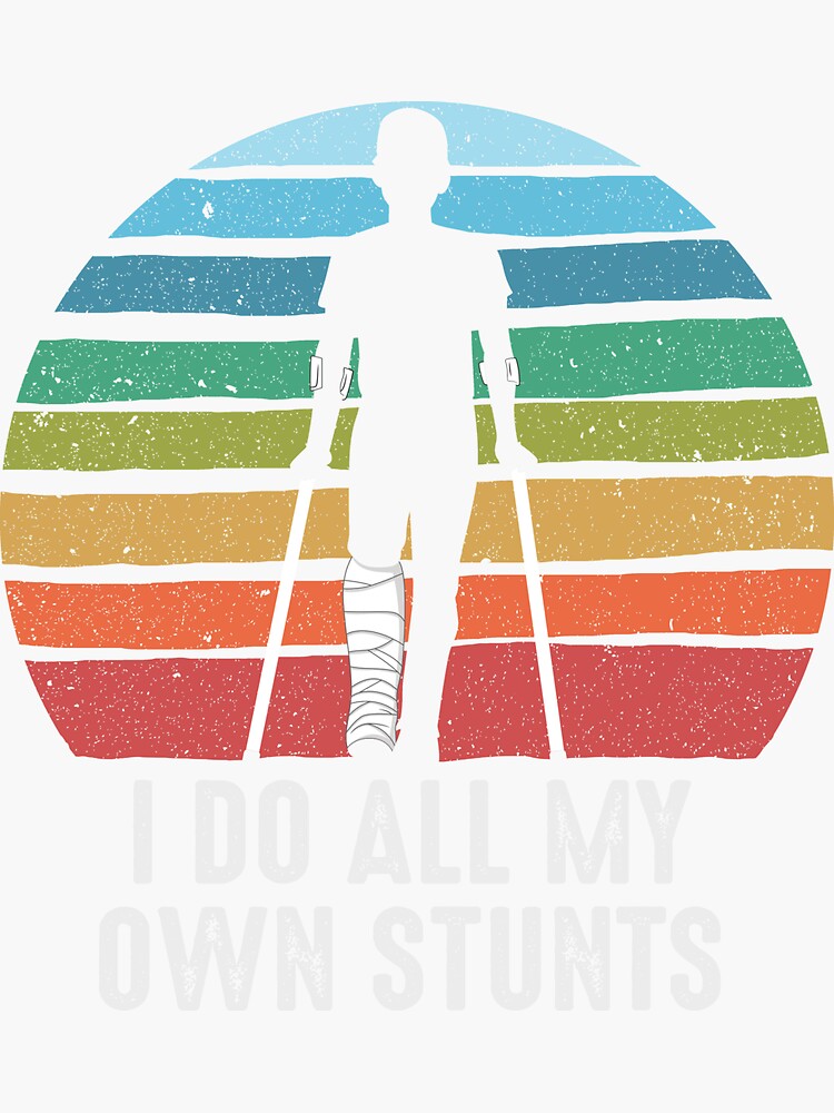 "Broken Leg Injury Ankle Knee Funny Get Well Soon" Sticker for Sale by ...