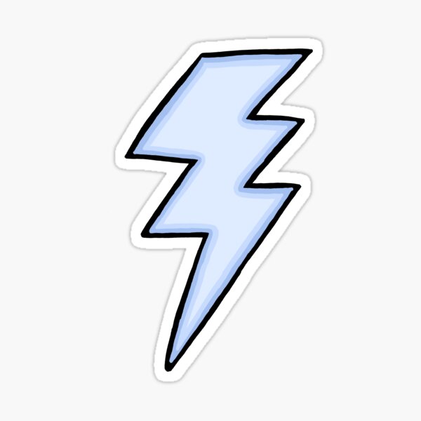 "Blue Lightning Bolt" Sticker for Sale by kyla-- | Redbubble