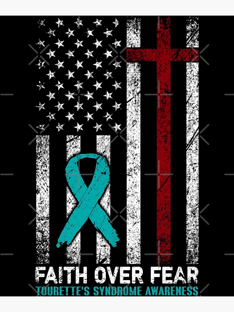 "Christian Distressed USA Flag Cross Faith Over Fears Tourette's ...