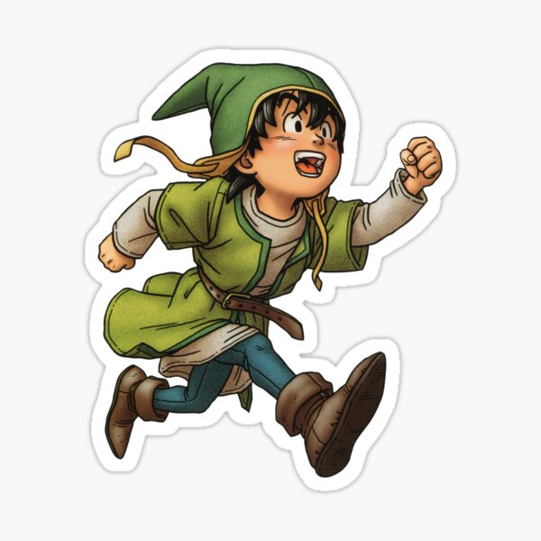 "Dragon Quest VII - Hero" Sticker by MyopicMirror | Redbubble