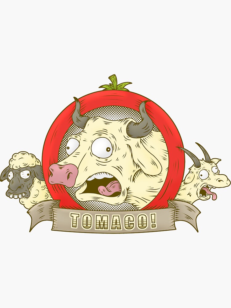 "TOMACO!" Sticker for Sale by firebrander | Redbubble