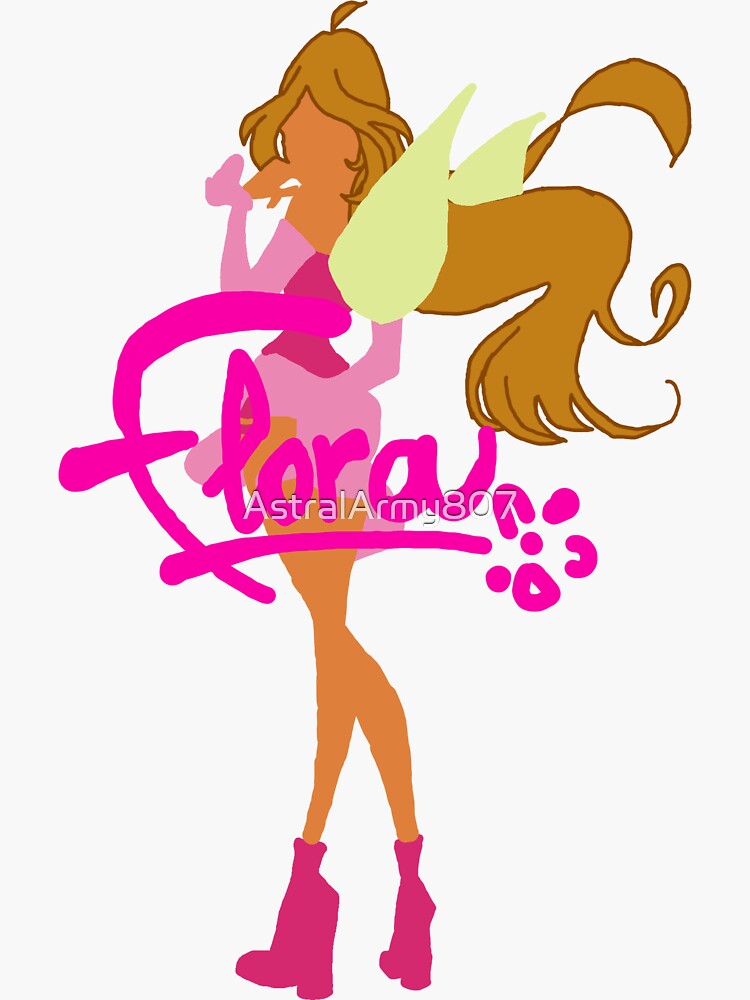 "Winx Club Flora with signature" Sticker for Sale by AstralArmy807 ...