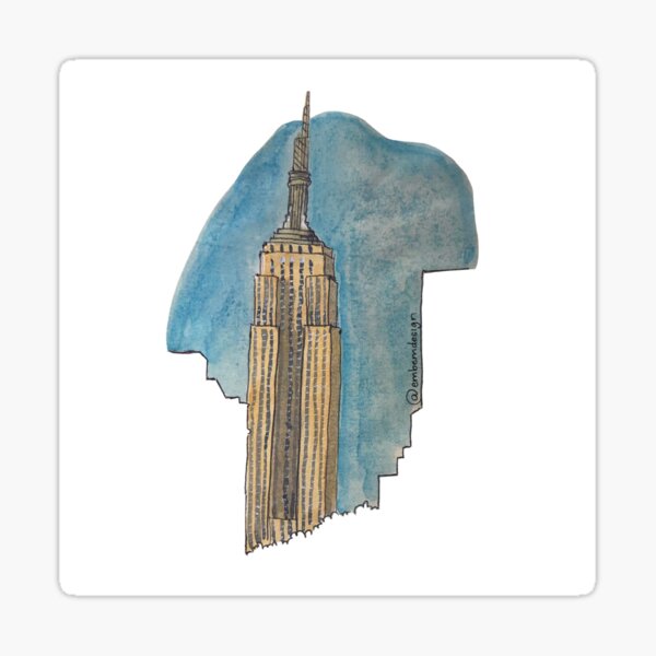 "Empire State Building" Sticker by emiliedwolf | Redbubble