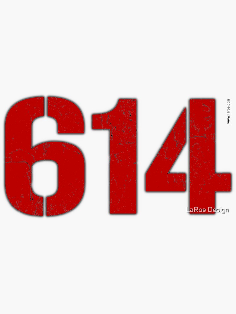 "Columbus 614 (red)" Sticker for Sale by jlaroe | Redbubble