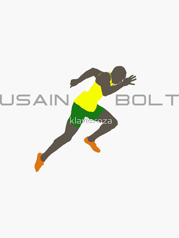 "USAIN BOLT SPRINT" Sticker for Sale by klavieroza | Redbubble