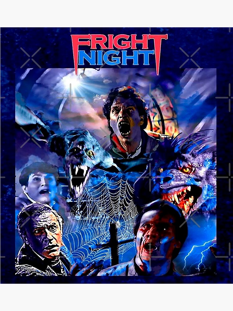 "Fright horror movie night poster" Sticker for Sale by DejeanWilliam ...