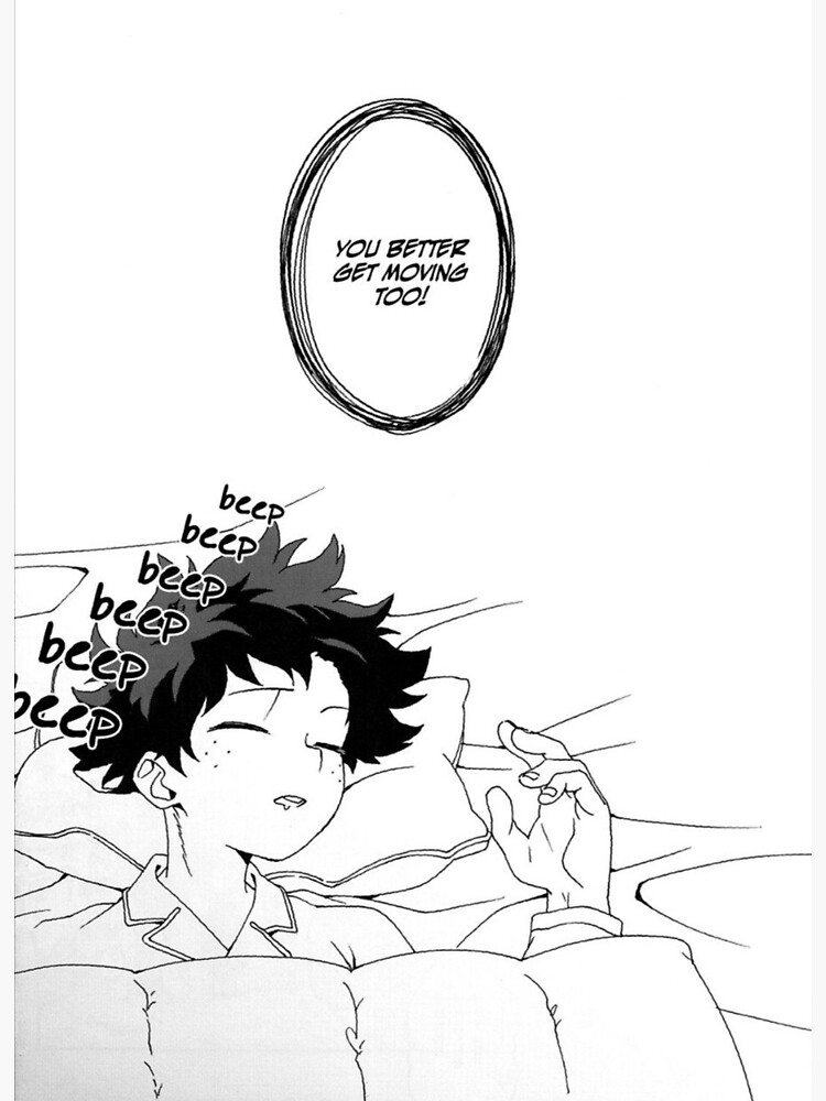"mha deku sleeping" Sticker for Sale by defnotmads | Redbubble