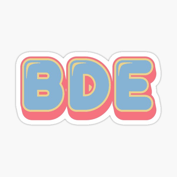 "BDE" Sticker for Sale by jennab4811 | Redbubble