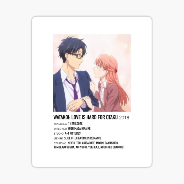 ""Watakoi: Love is Hard for Otaku" - Alternative Poster" Sticker for ...