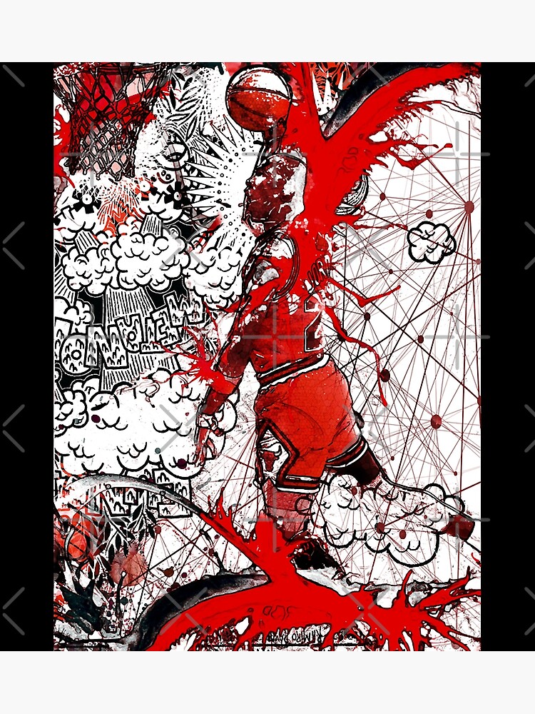 "Mj Through Graffiti Sky Dennis Rodman Sport Basketball Scottie Pippen ...