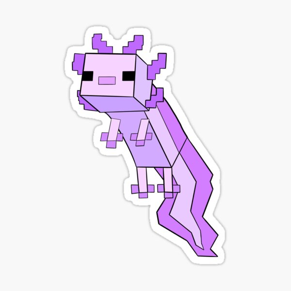 "Purple Axolotl" Sticker for Sale by Katzartx | Redbubble