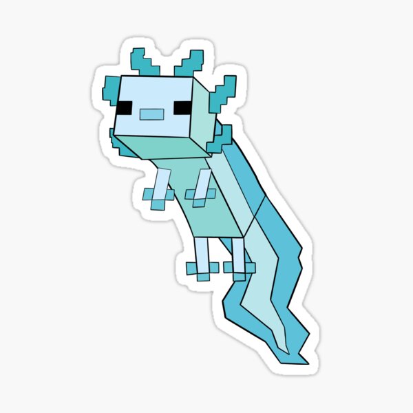 "Blue Axolotl" Sticker for Sale by Katzartx | Redbubble
