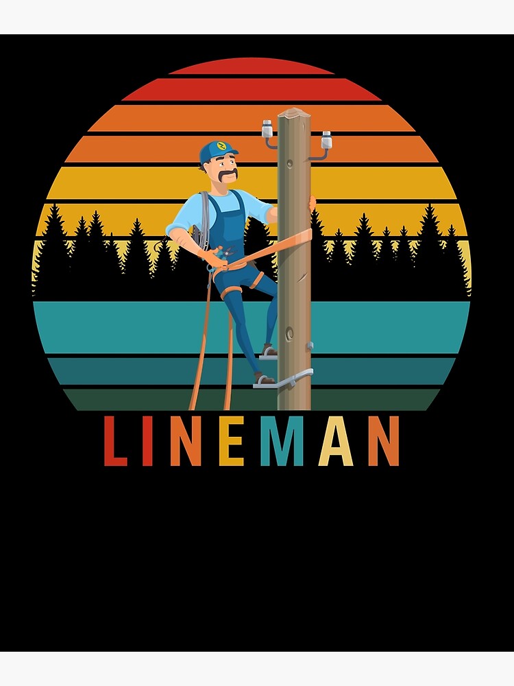 "lineman" Poster for Sale by patroart | Redbubble