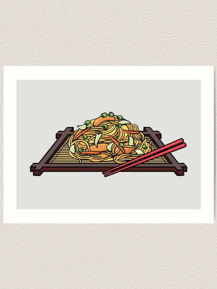 "Japanese Yakisoba Noodles" Art Print for Sale by NiftyTrinket | Redbubble