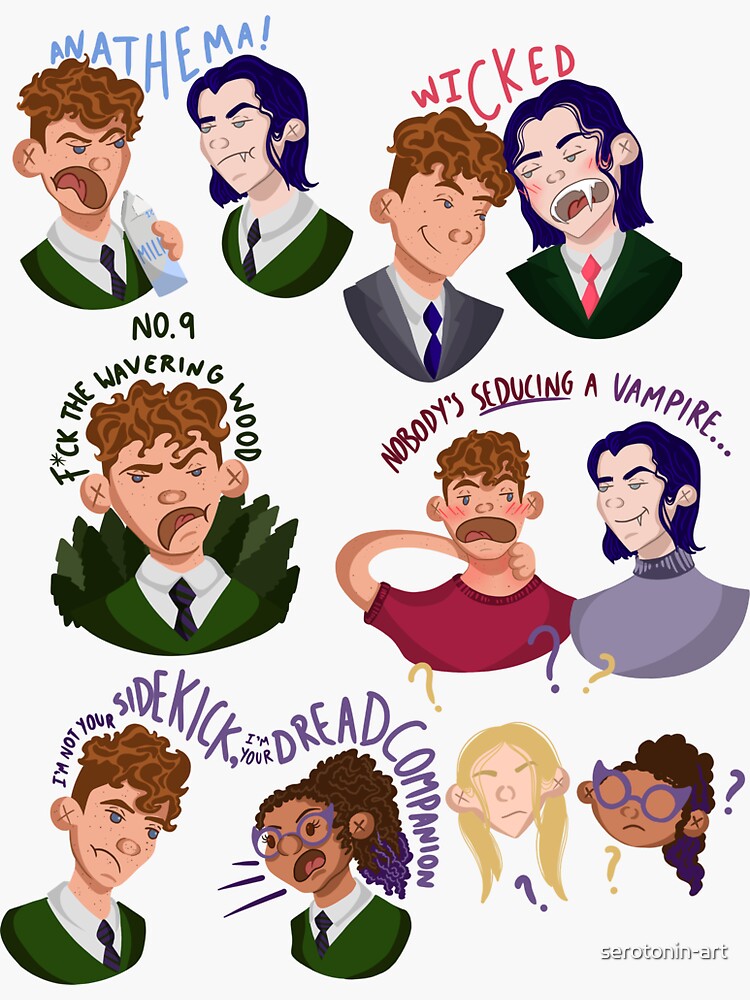 "Carry on Simon snow series character drawings" Sticker for Sale by ...