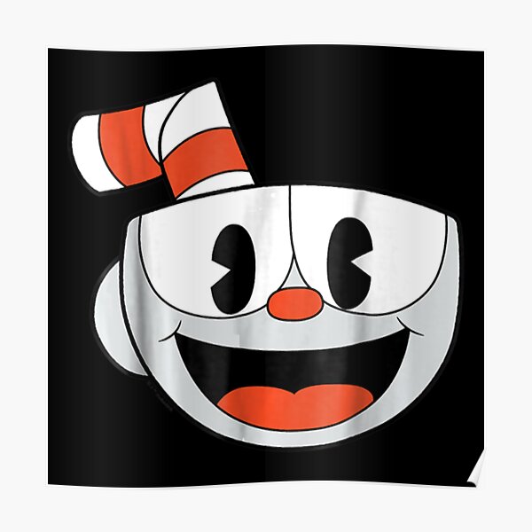 "Cuphead Big Smiling Face Video Game Graphic" Poster for Sale by ...