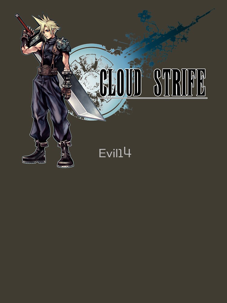 "Cloud Strife" T-shirt for Sale by Evil14 | Redbubble | cloud strife t ...