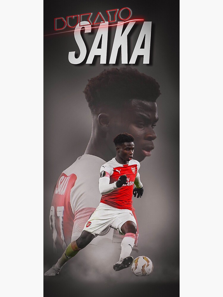 "Art Bukayo Saka Illustration" Sticker for Sale by doordar | Redbubble