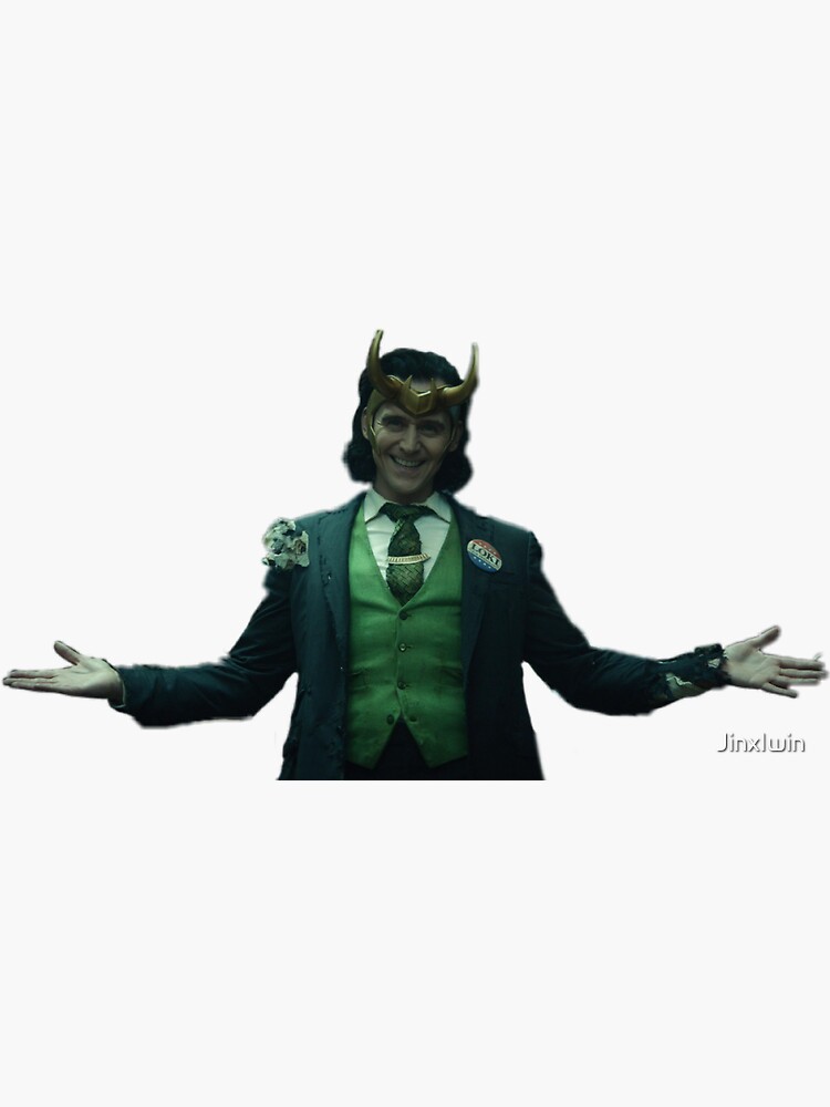 "president loki" Sticker for Sale by JinxIwin | Redbubble