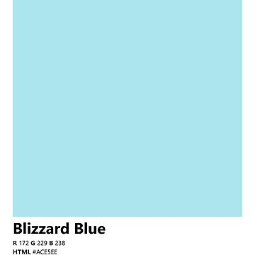 Poster for Sale avec l'œuvre « Nuancier/Carte de couleur (Blizzard Blue ...