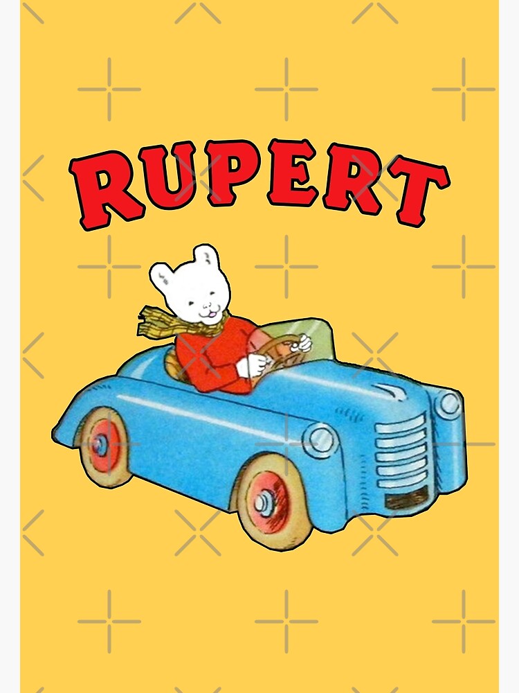 "Rupert bear drives a car" Art Print for Sale by merchyme | Redbubble
