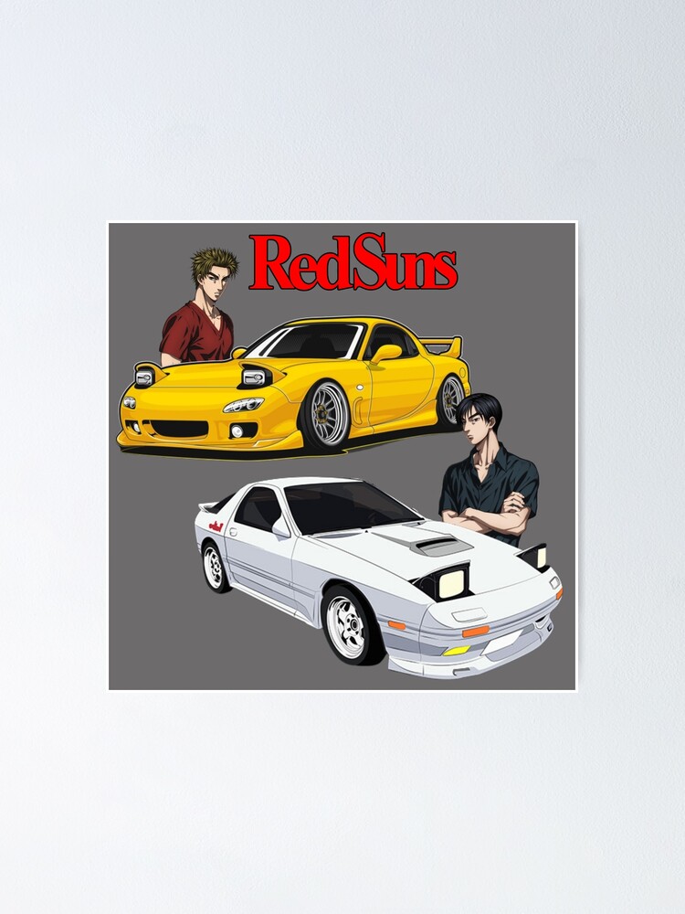 "REDSUNS Takahashi brothers initial d " Poster for Sale by MOTOSHIFT ...