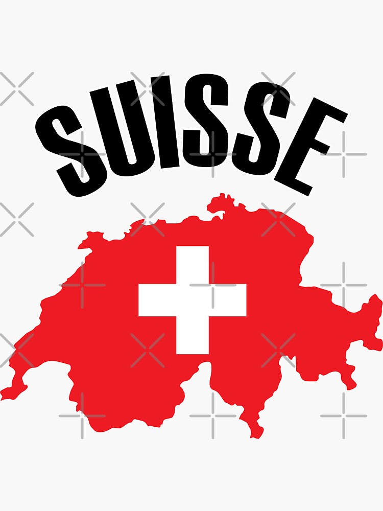 "Switzerland - Suisse Map" Sticker for Sale by TravelScientist | Redbubble