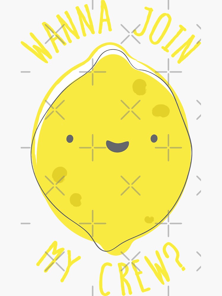 Cute Lemonade Crew Lemon Gang Funny Lemonade Stand Sticker For Sale