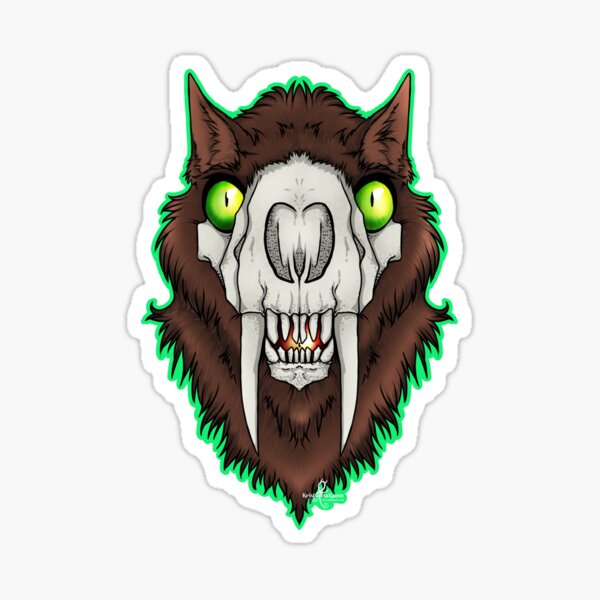 "Sabertooth Skull" Sticker for Sale by KeishaMaKainn | Redbubble