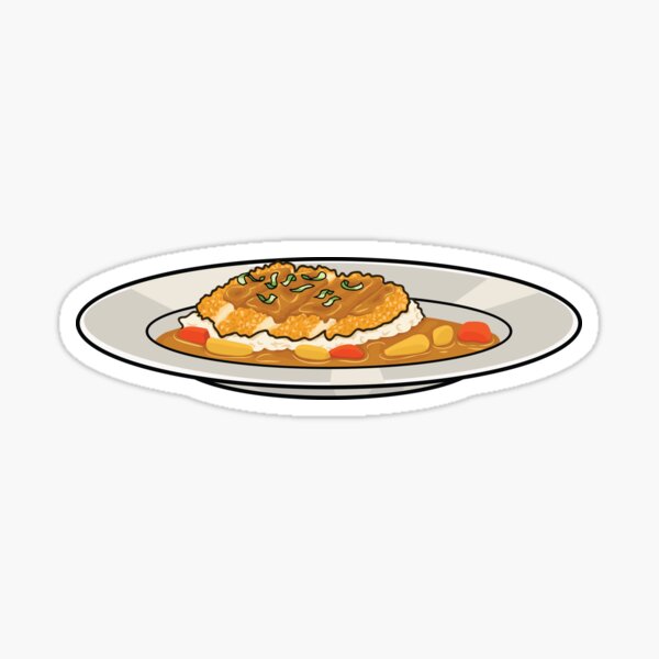 "Japanese Curry Rice" Sticker for Sale by NiftyTrinket | Redbubble