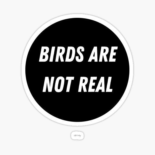 "Birds Are Not Real" Sticker for Sale by CrunchTime1 | Redbubble