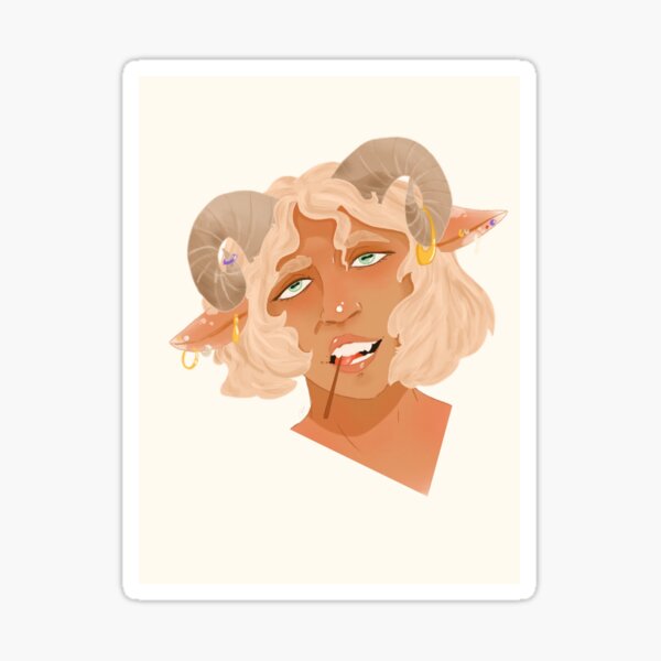 "Portrait of a Faun" Sticker for Sale by Joliebunnie | Redbubble