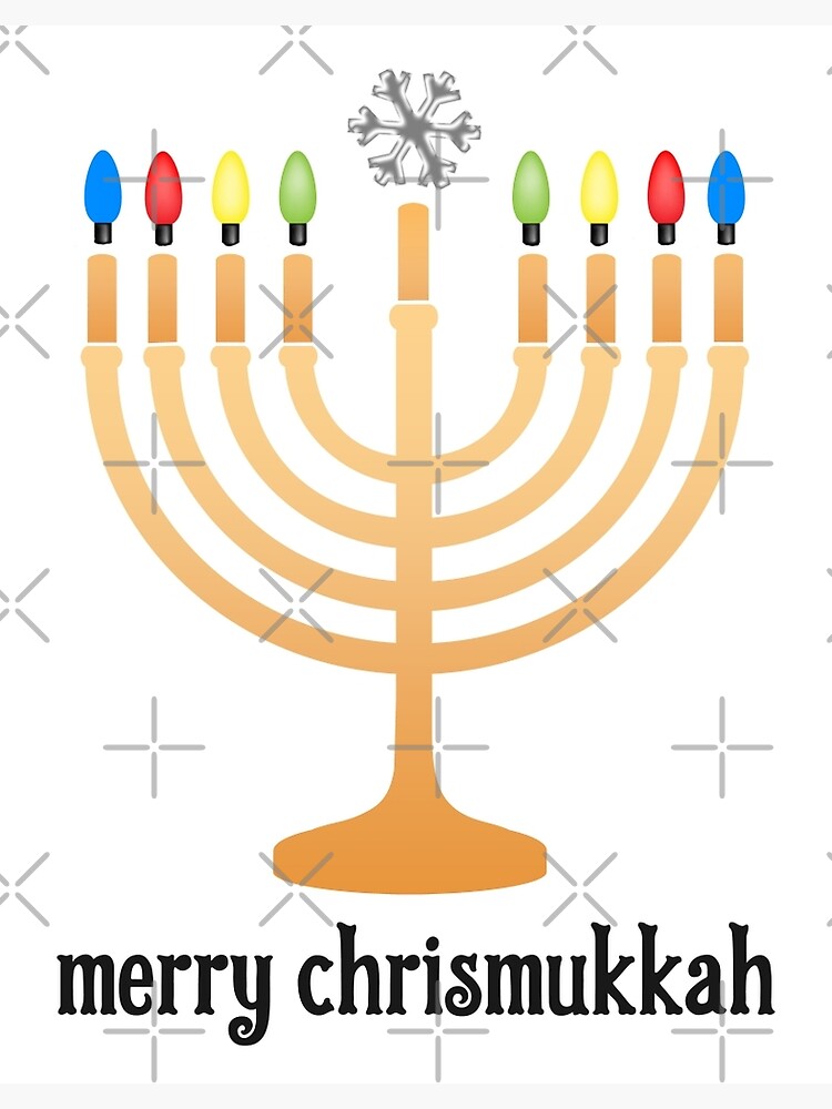 "Merry Chrismukkah" Poster for Sale by CafePretzel | Redbubble