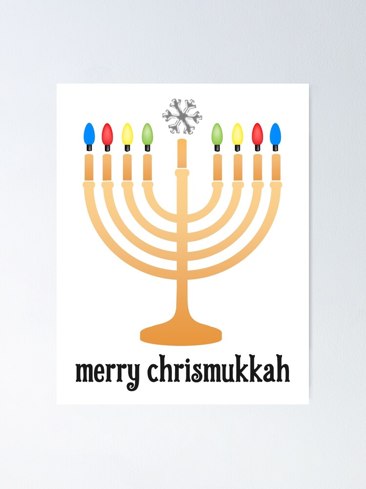 "Merry Chrismukkah" Poster for Sale by CafePretzel | Redbubble