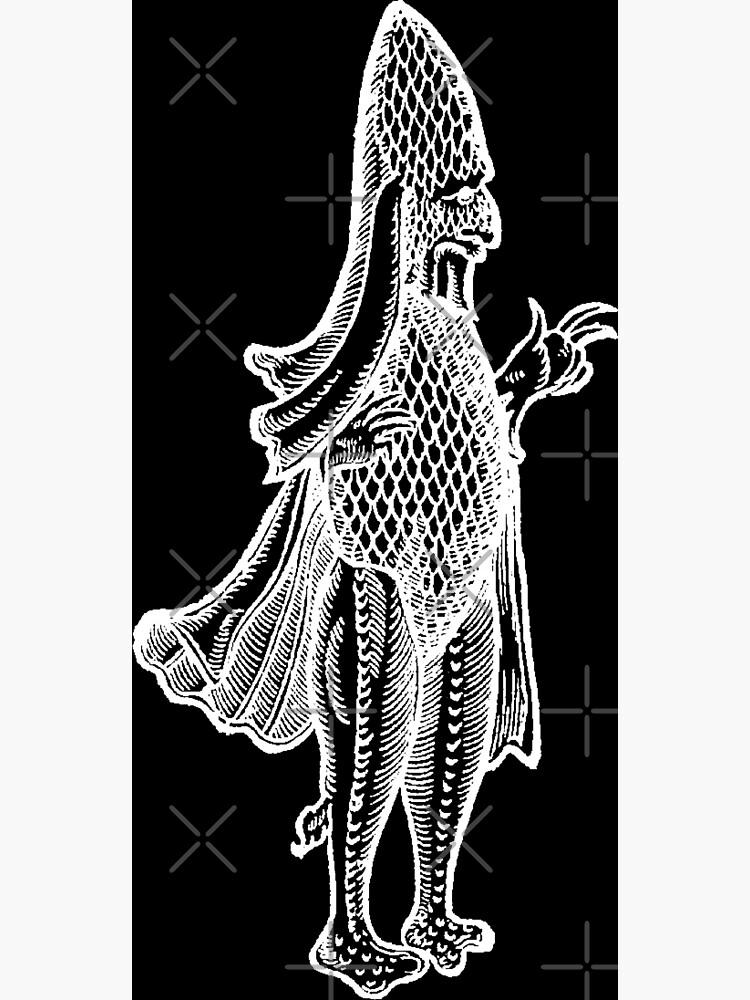 "Sea Bishop Monster Hybrid White" Poster for Sale by alexvas | Redbubble