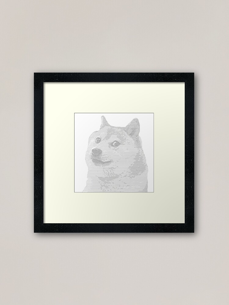 "ASCII Doge " Framed Art Print by CaptainCurt | Redbubble