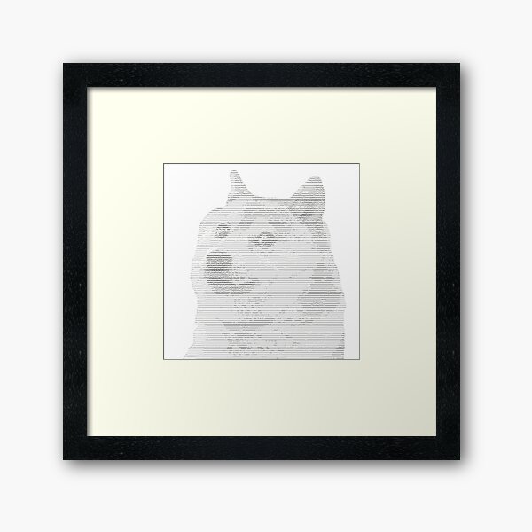 "ASCII Doge " Framed Art Print for Sale by CaptainCurt | Redbubble
