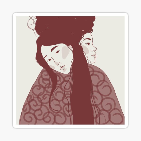 "Girl Face" Sticker for Sale by eunoiaonly | Redbubble