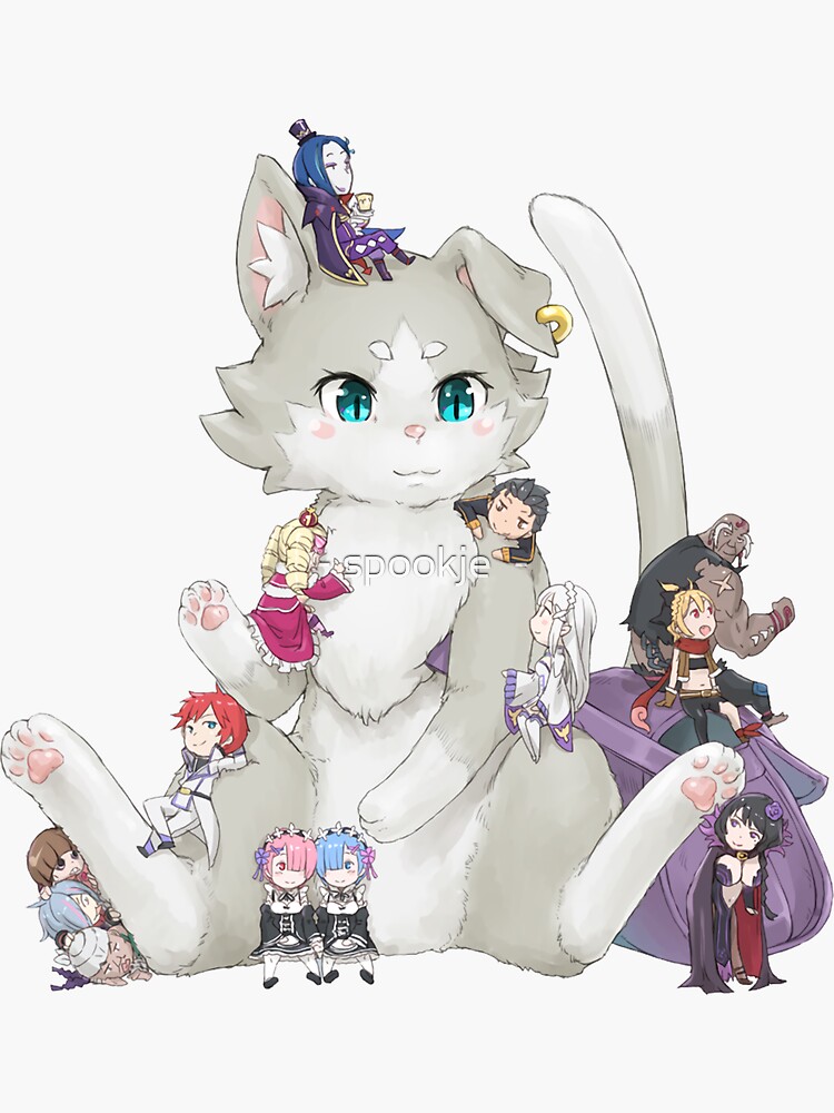 "Re: Zero - Puck & Characters" Sticker for Sale by pietercarlier ...