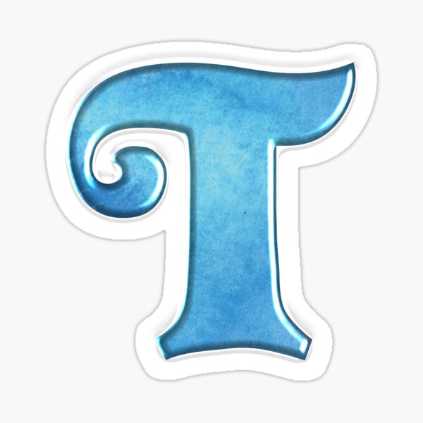 "Blue Letter T Monogram" Sticker for Sale by KeeganCreations | Redbubble