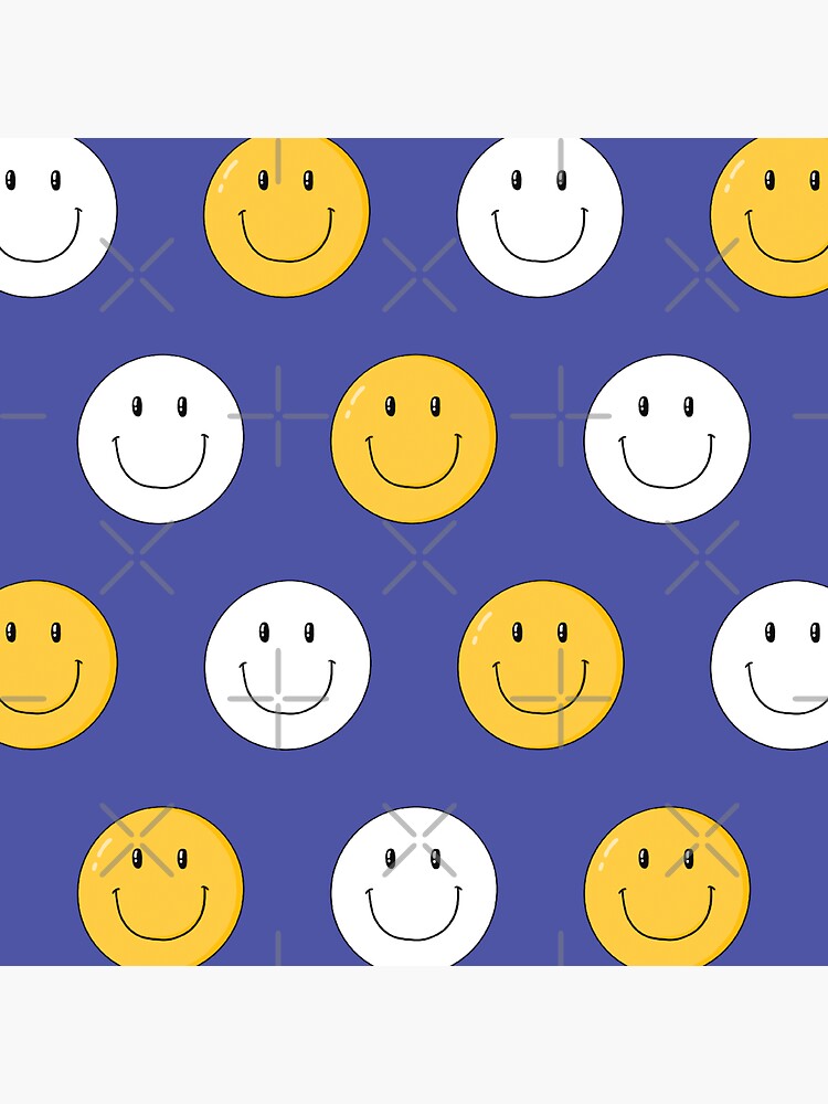 "Happy Smiley Emoji Pattern" Sticker for Sale by NamColors | Redbubble