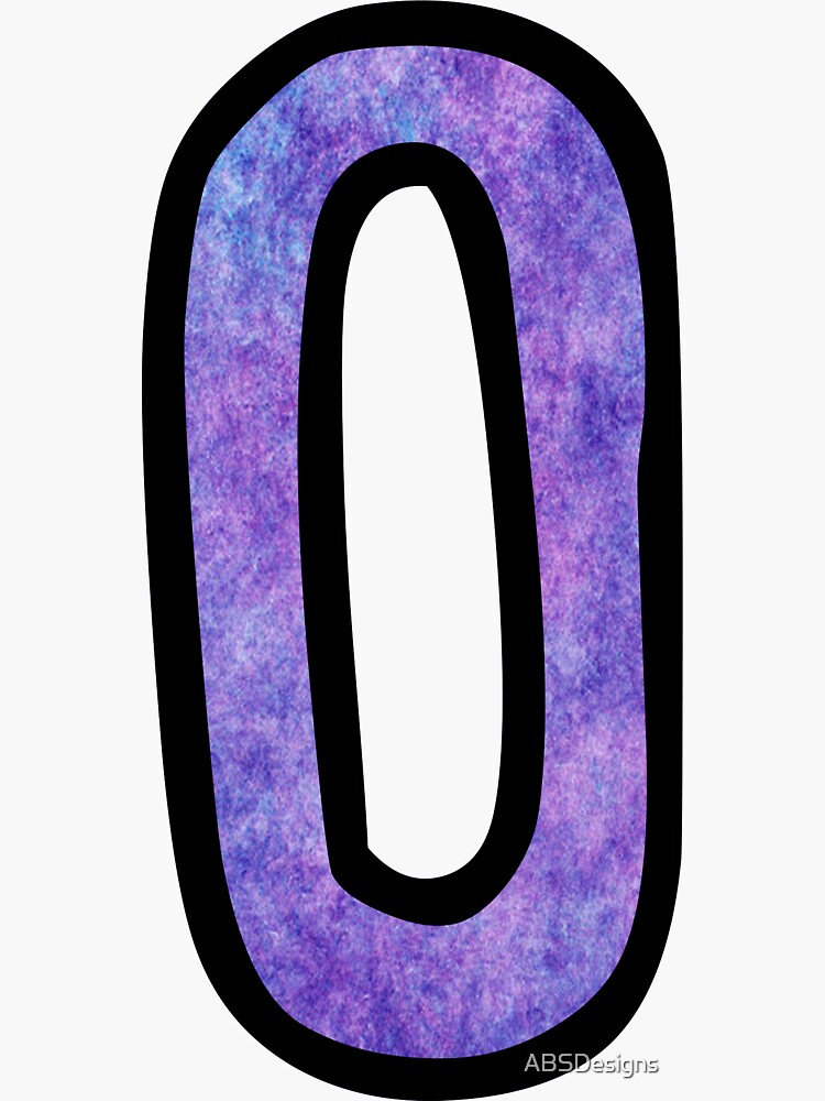 "Number 0" Sticker for Sale by ABSDesigns | Redbubble