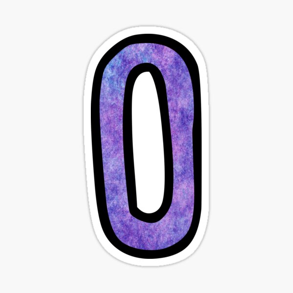"Number 0" Sticker for Sale by ABSDesigns | Redbubble