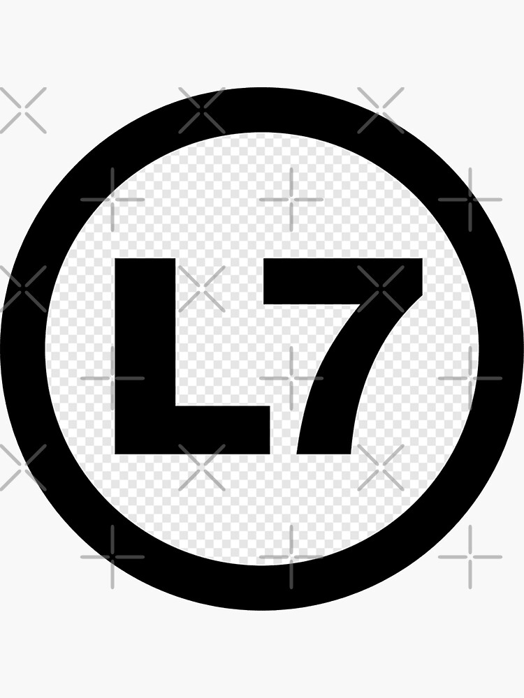 "l7 logo" Sticker for Sale by ccashinmi | Redbubble