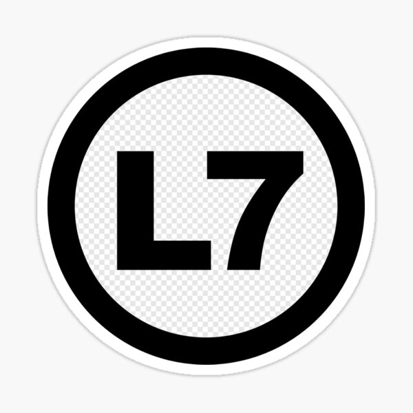 "l7 logo" Sticker for Sale by ccashinmi | Redbubble
